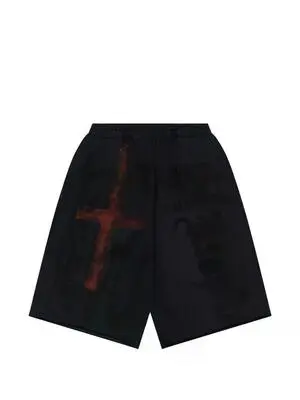 TRAVIS SCOTT Utopia Tour Graphic-print Shorts - Black