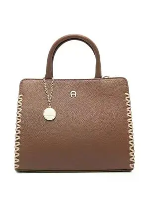 AIGNER Cybill Whipstitch-trim Tote Bag