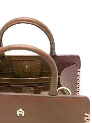 AIGNER Cybill Whipstitch-trim Tote Bag