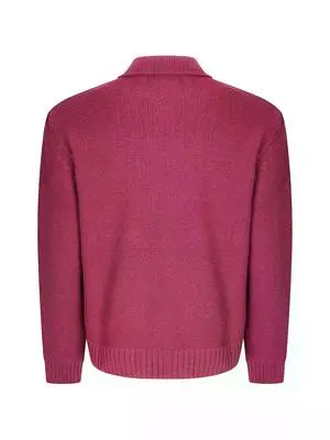 ARTE ANTWERP Logo-embroidered Zip-up Cardigan