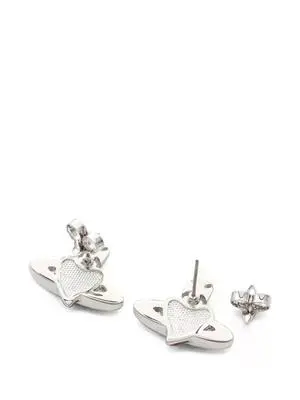 VIVIENNE WESTWOOD Diamante Heart Orb Earrings