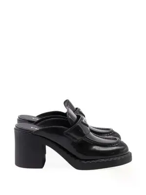 Prada Logo Block-heel Loafers