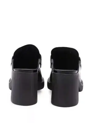 Prada Logo Block-heel Loafers