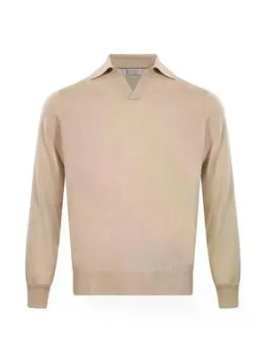 Brunello Cucinelli Long-sleeve Polo-collar Sweater - Neutrals