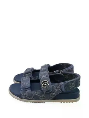 Gucci Moritz Gg Slingback Sandals - Blue