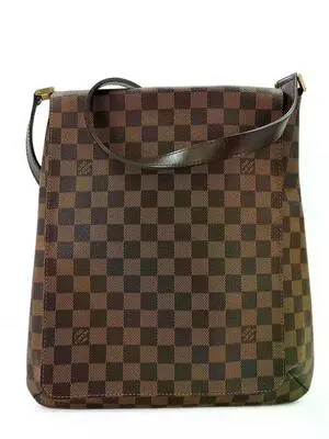 LOUIS VUITTON Damier Ebène Musette Shoulder Bag - Brown
