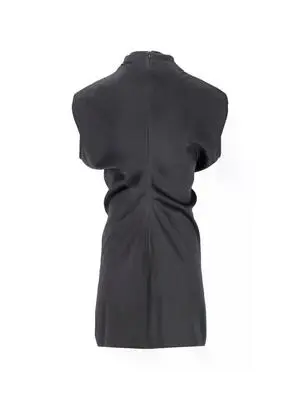 Federica Tosi Padded-shoulder Satin Mini Dress