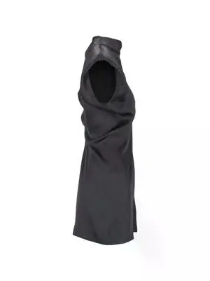 Federica Tosi Padded-shoulder Satin Mini Dress