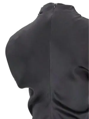 Federica Tosi Padded-shoulder Satin Mini Dress