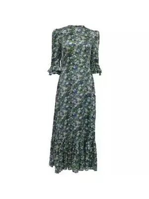 THE VAMPIRE'S WIFE Floral-print Silk Maxi Dress