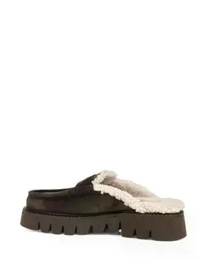 PEDRO GARCIA Savy Shearling-lined Suede Mules
