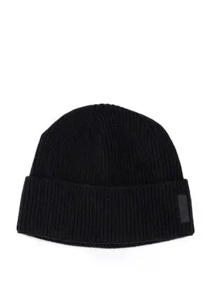 Giorgio Armani Ribbed-knit Cashmere Beanie Hat