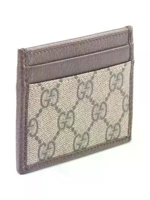 Gucci Ophidia Gg Supreme Card Case - Brown