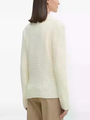 Sisley Textured-knit Notched-lapel Cardigan