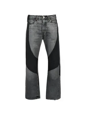 DEAR BORO 1985 Contrast-panel Patchwork Jeans - Grey