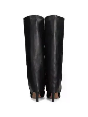 THE SELLER Pointed-toe Ruched Stiletto Boots