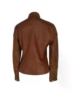 Ralph Lauren Zip-up Leather Jacket - Brown