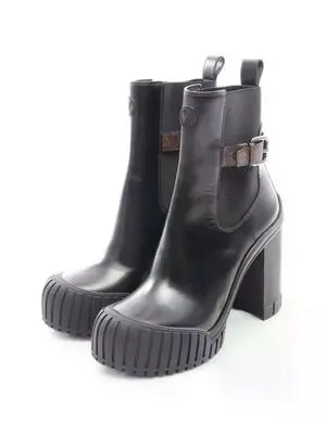 LOUIS VUITTON Ruby Monogram Ankle Boots - Black