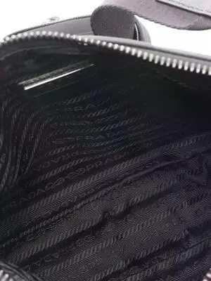 Prada Tessuto Saffiano Shoulder Bag - Black