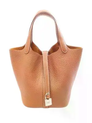 Hermès Clemence Picotin Lock 18 Handbag - Brown