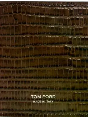 TOM FORD Lizard-effect Money-clip Wallet
