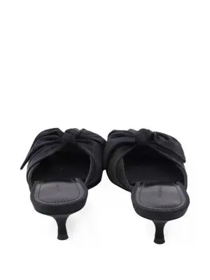 Balenciaga Knife Bow-embellished Mules - Black