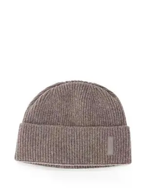 Giorgio Armani Ribbed-knit Cashmere Beanie Hat - Brown