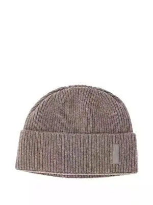 Giorgio Armani Cashmere Beanie Hat - Brown