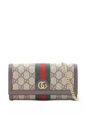 Gucci 2020s Ophidia Gg Supreme Chain Wallet - Neutrals
