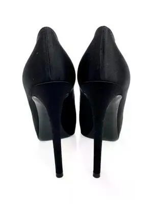 LOUIS VUITTON Crystal-embellished Peep-toe Pumps - Black