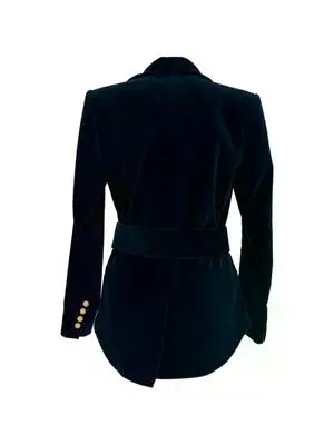 Balmain Belted Velvet Blazer