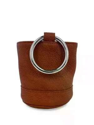 SIMONMILLER Bonsai Ring-handle Bucket Bag - Brown