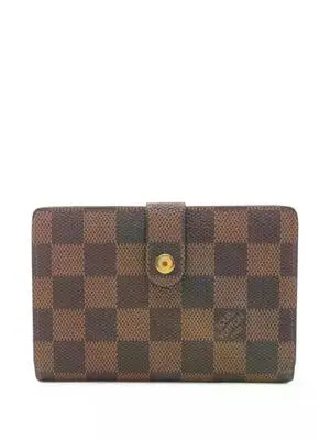 LOUIS VUITTON 2002 Portefeuille Viennois Damier Ebène Wallet - Brown