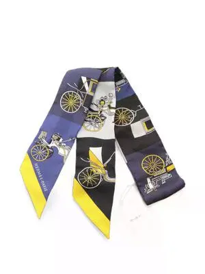 Hermès 2020s Voitures Exquises Ribbon Scarf - Blue