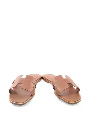 Hermès Leather Oran Sandals - Brown