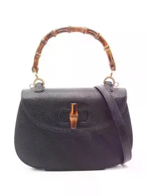 Gucci 2000s Bamboo Handbag - Black