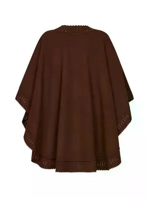 Ermanno Scervino Scalloped Openwork-trim Cape