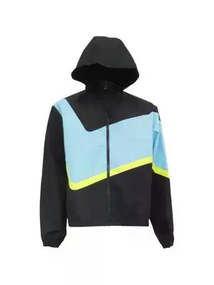 LOUIS VUITTON Monogram Color-block Windbreaker Jacket - Black
