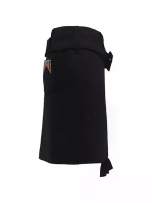 Prada Belted Ruffle-accent Skirt