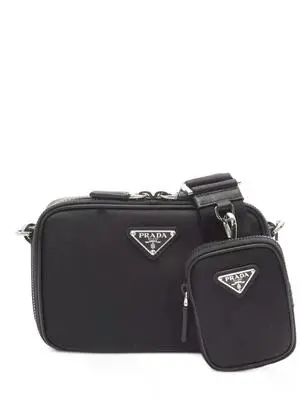 Prada Saffiano Leather Shoulder Bag - Black
