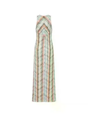 Missoni Sleeveless Multi-technique Mixed Viscose Lamé Gown
