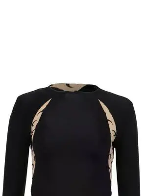 MARINE SERRE Tied Back Long-sleeve Top