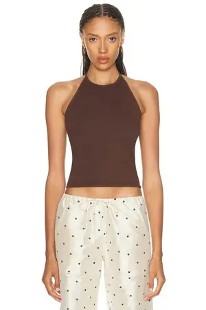 Donni. The Baby Rib Halter Top