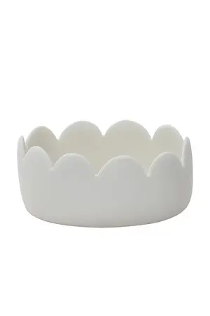 TINA FREY DESIGNS Fleur Small Oval Bowl - White