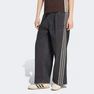 Adidas Stadium Washed Denim Loose Fit Pants - Black