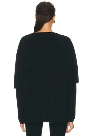 Nour Hammour Cobain Layered Knit Sweater - Black