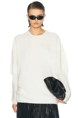 Nour Hammour Cobain Layered Knit Sweater - Ivory