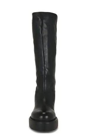 Miu Miu Buffalo Leather Lifestyle Boyfriend Boot - Nero