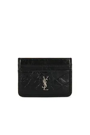 Saint Laurent Credit Card Case In Black