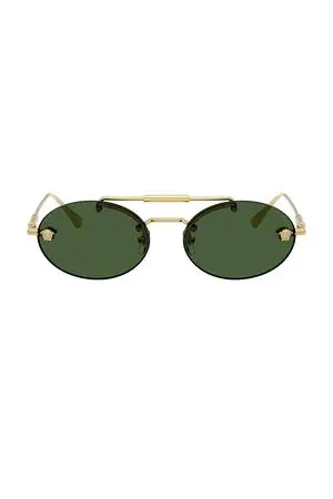 Versace Oval Sunglasses In Multi - Gold